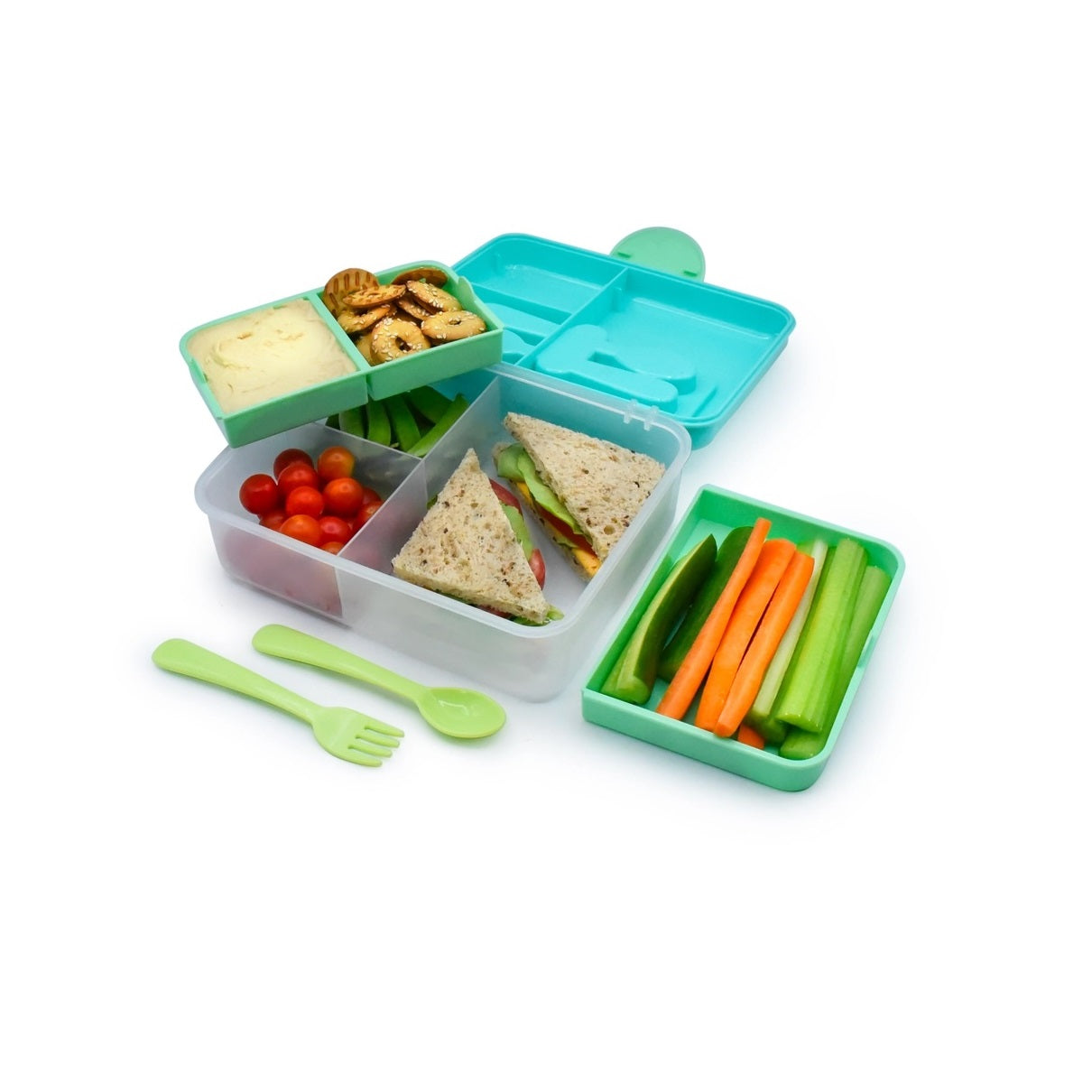 Melii Two Tier Bento Box - Blue – Trendy Lil Treats